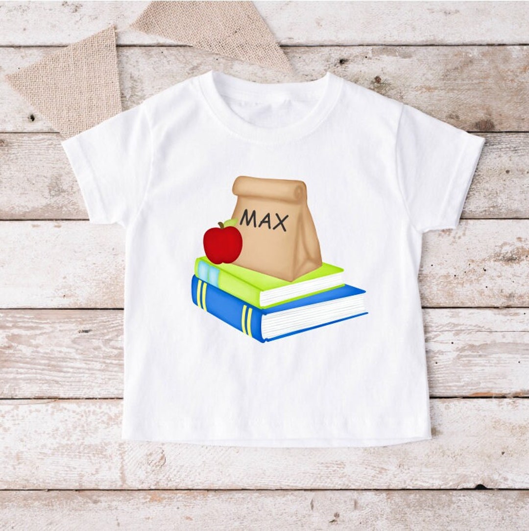 Lunch Bag With Books Vinyl Transfer, School HTV, Back to School ...