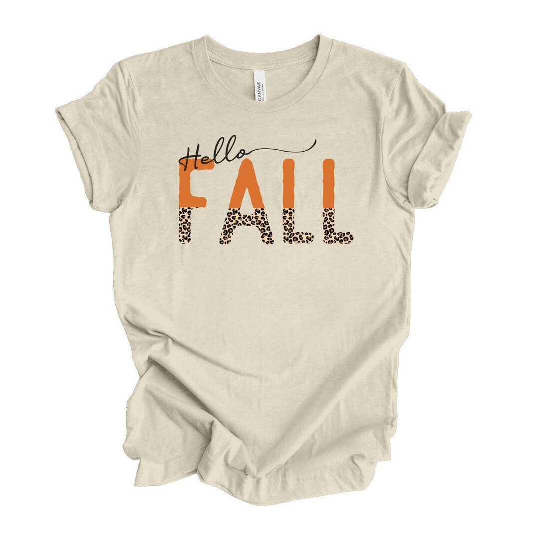 Hello Fall Solid Print HTV, Hello Fall Transfer, Fall Transfers, Fall ...