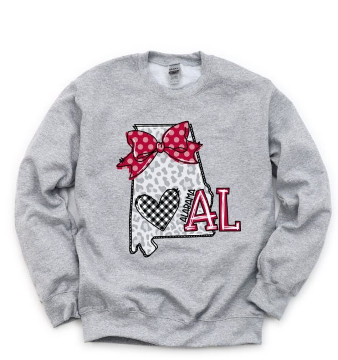 Alabama Vinyl Transfer, HTV, State of Alabama With Bow Iron on Vinyl ...