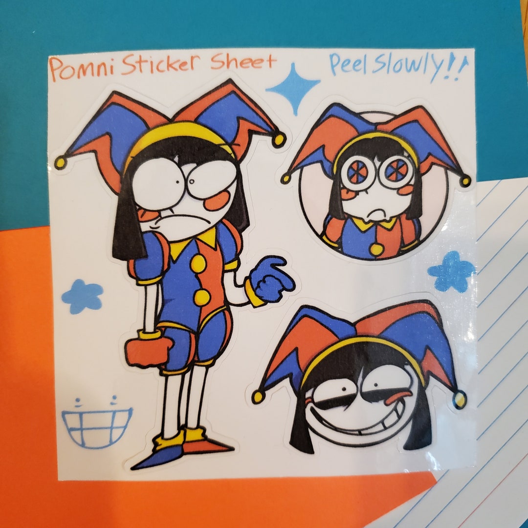 Pomni Mini Sticker Sheet - Etsy