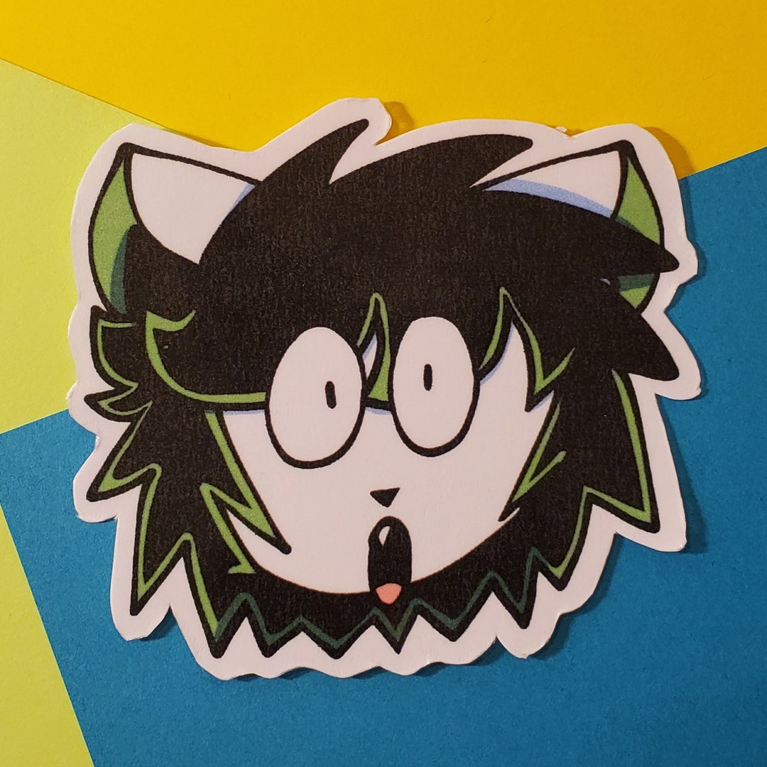 Surpised Razz Sticker Scene Inspired Cat Sticker - Etsy
