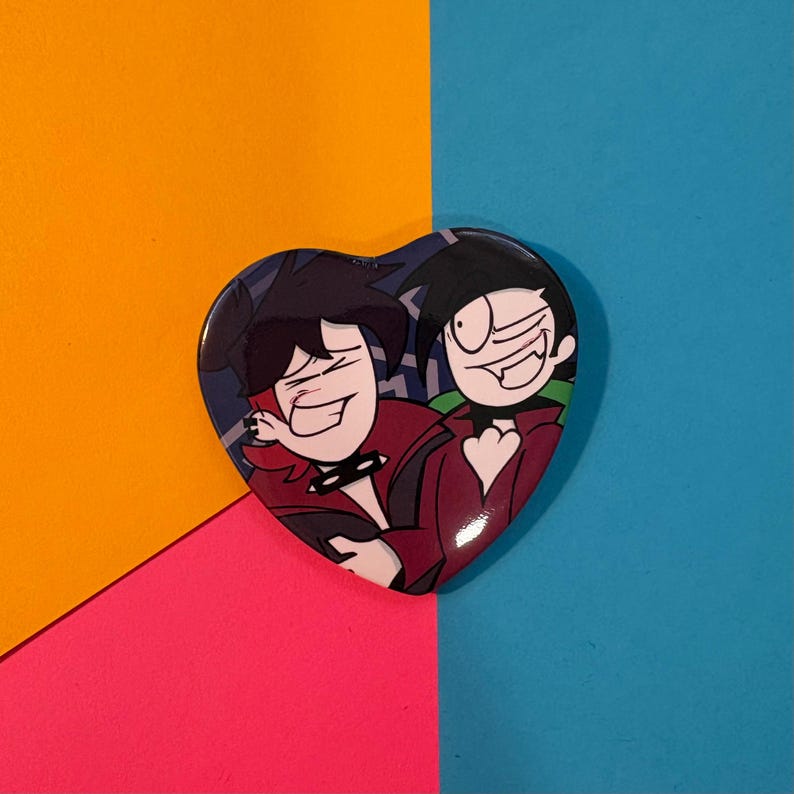 Spooky Month Heart Buttons 2.2 Inch Buttons, Candybats, Carmelcorn ...