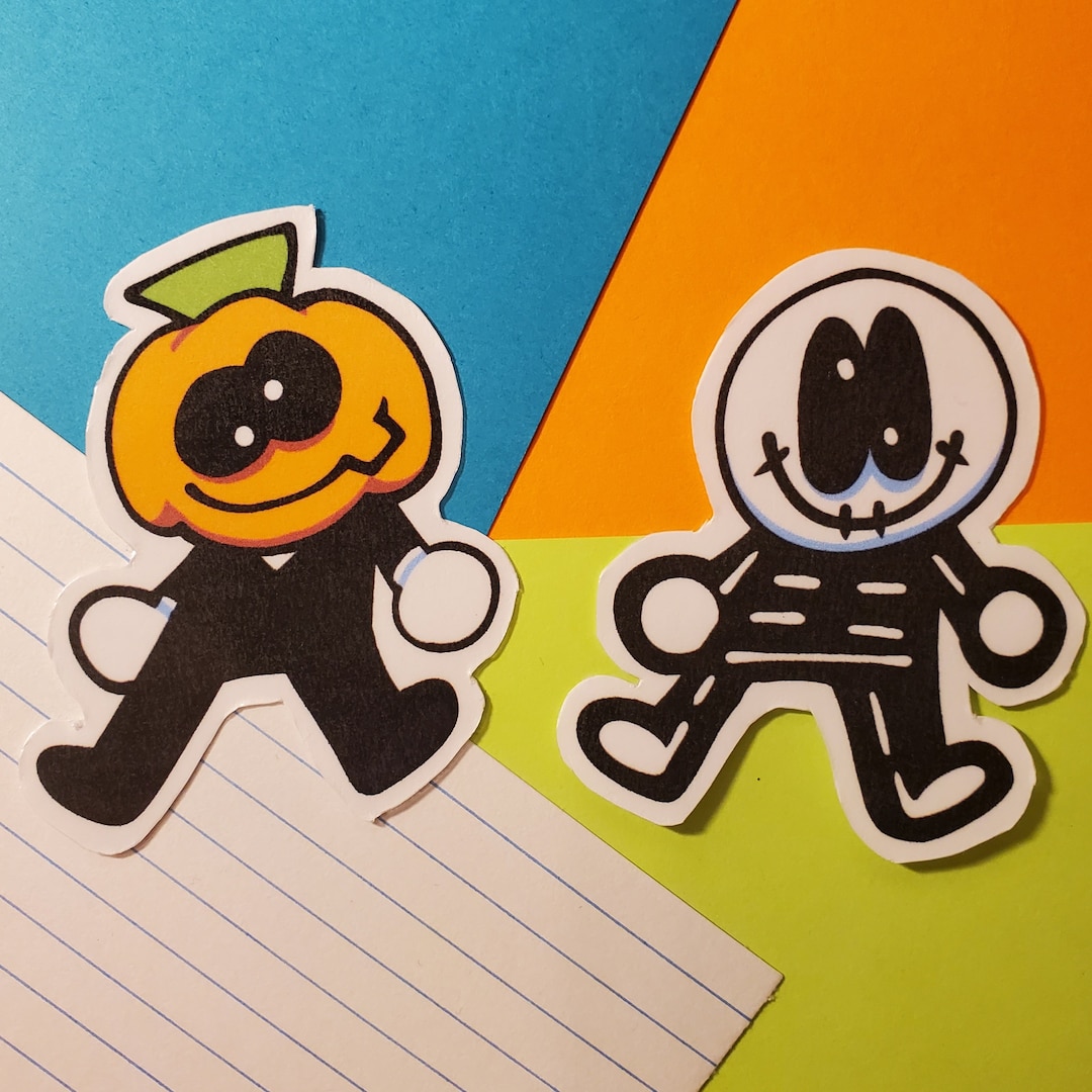 Skid and Pump! Spooky Month Stickers! - Etsy