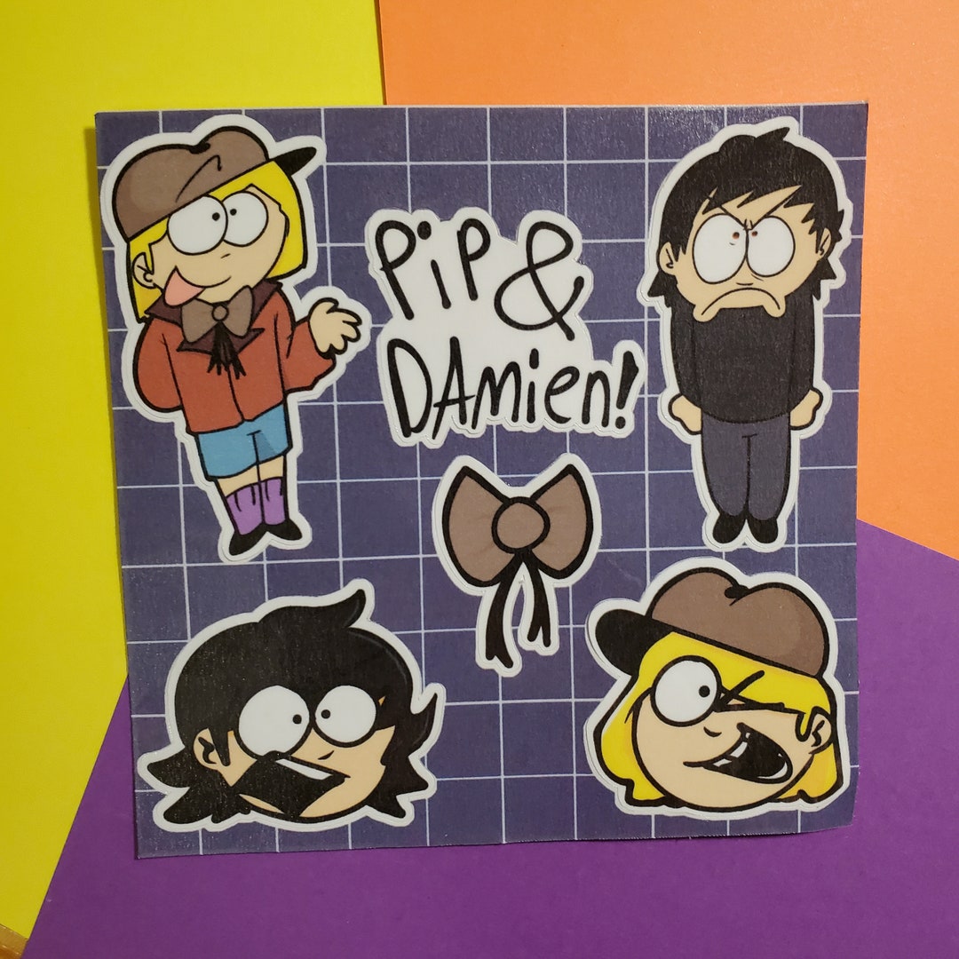 Pip and Damien Mini Sticker Sheet - Etsy