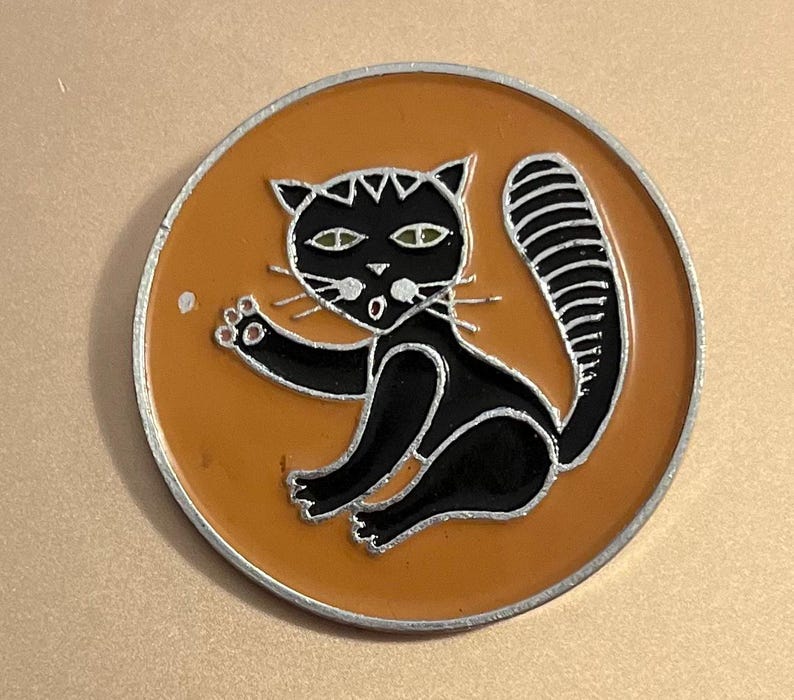 Soviet Vintage USSR 1980,s Children ,badge Cat,character Cartoon - Etsy