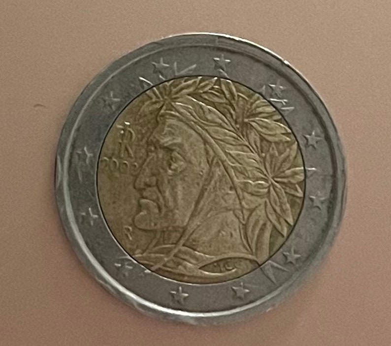 Rare Italian 2 Euro Coin 2002 With Dante. - Etsy