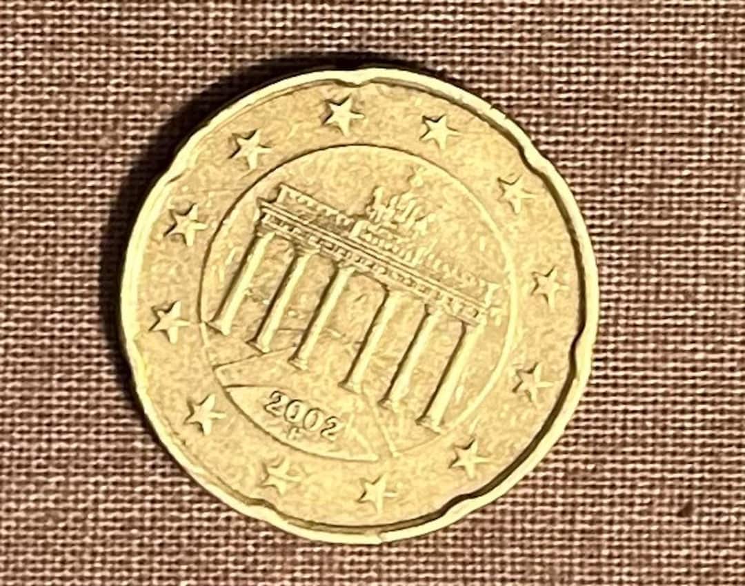 Rare Coin, 20 Cent Euro Coin 2002 F Germany, 2002 Germany, F German ...