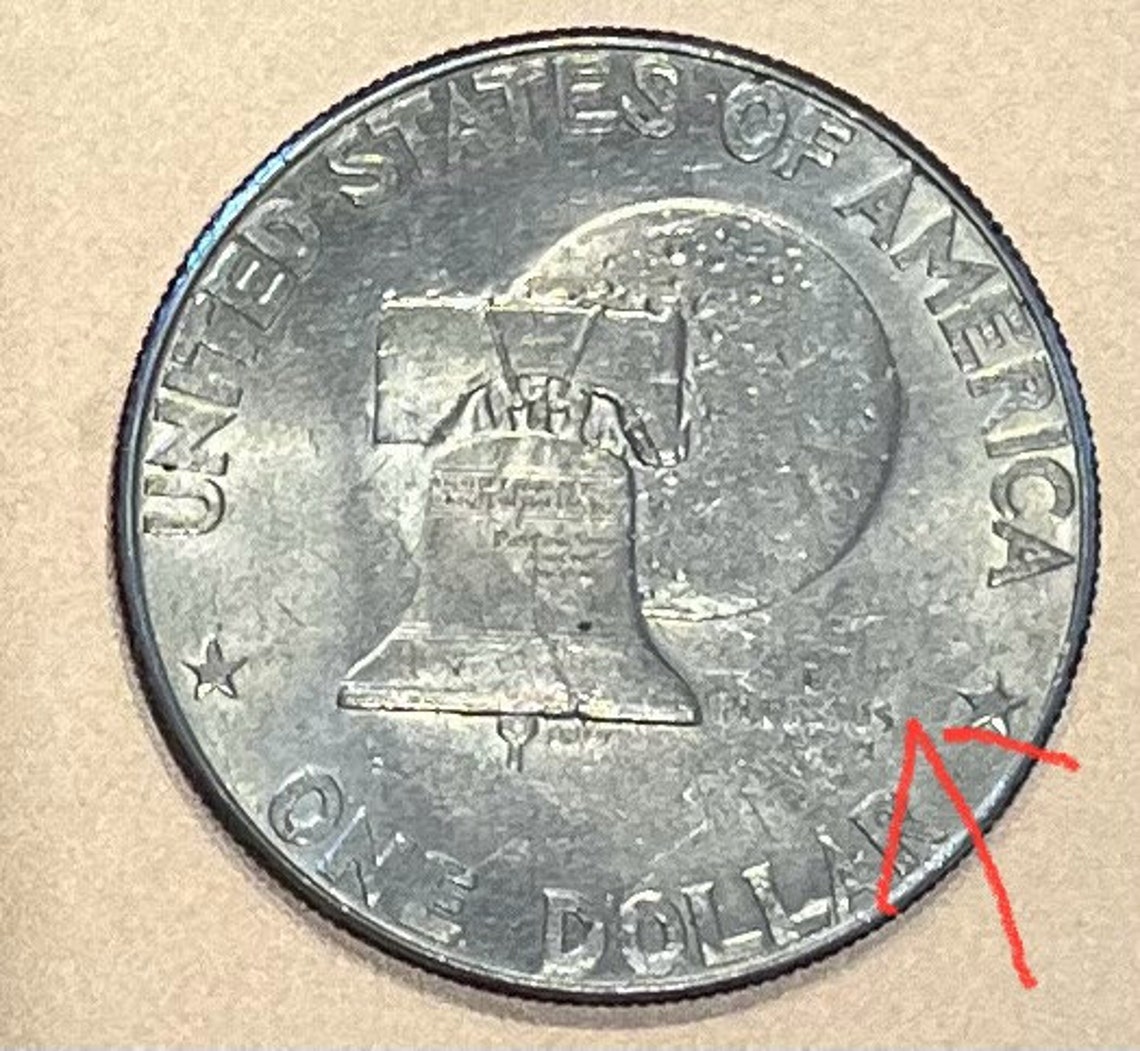 1776-1976 Eisenhower USA One Dollar Coin - ERROR Mint - Bicentennial ...