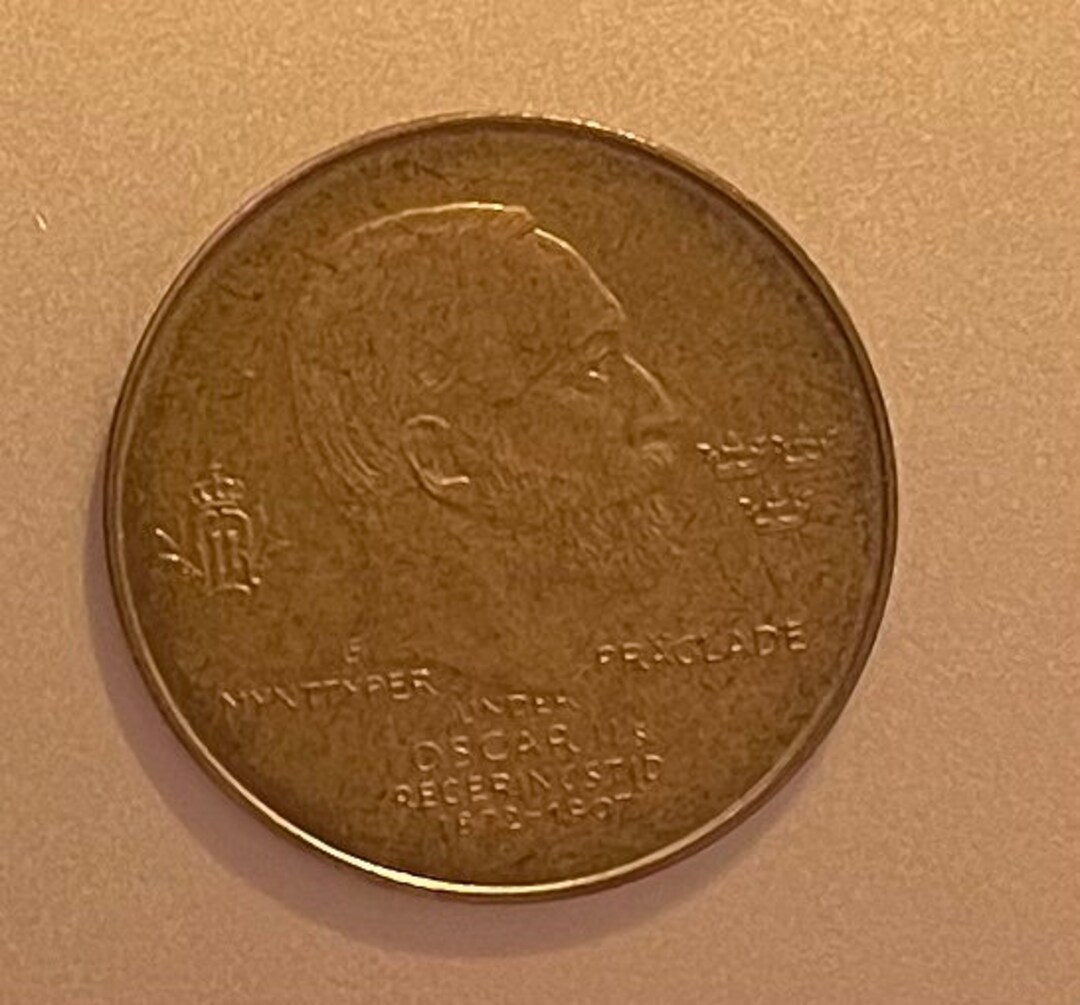 Swedish Rare Bronze Medal Commemorative Coins OSCAR II 1872-1907 Reign ...