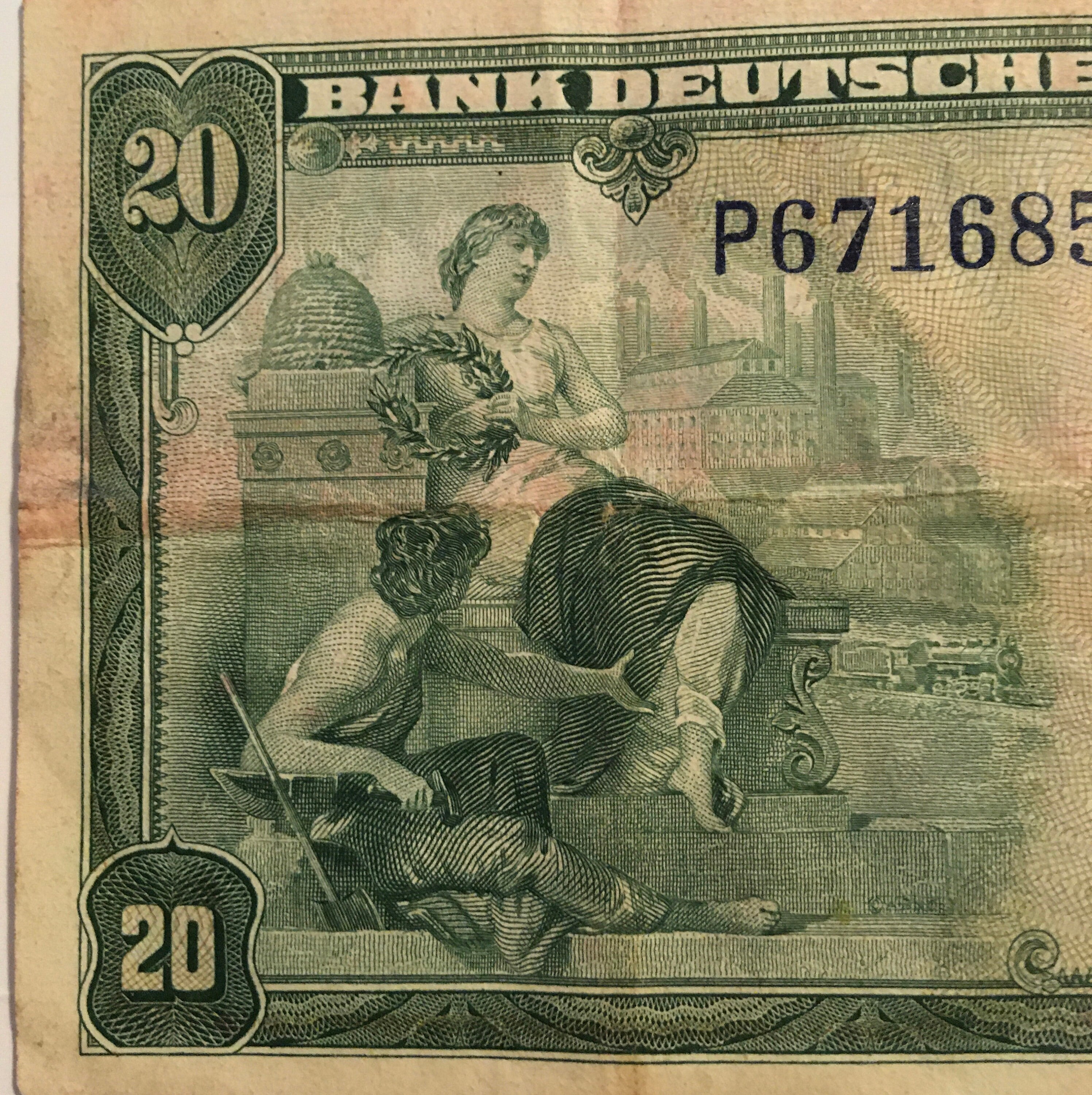 Old Germany Banknote 20 Deutsche Marks 1949 - Etsy