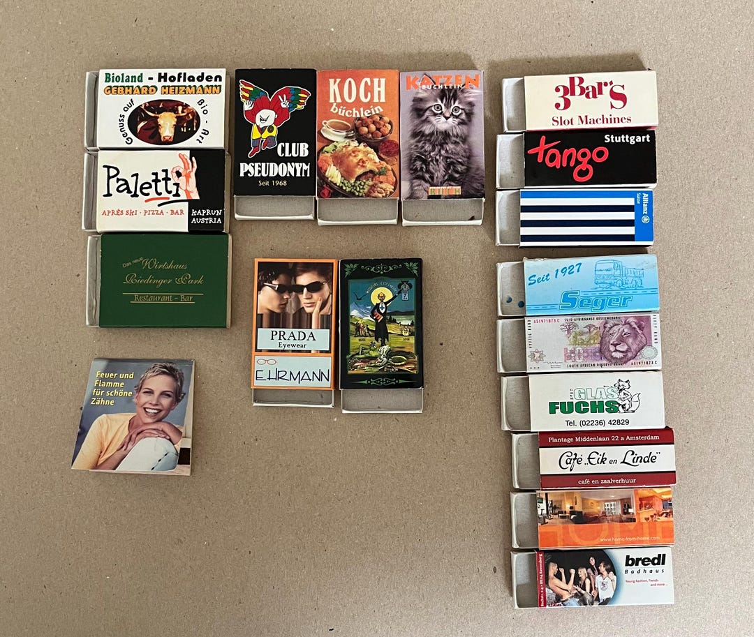 Vintage,old for Collectors Philomena Empty Matchboxes, Set of 18 ...