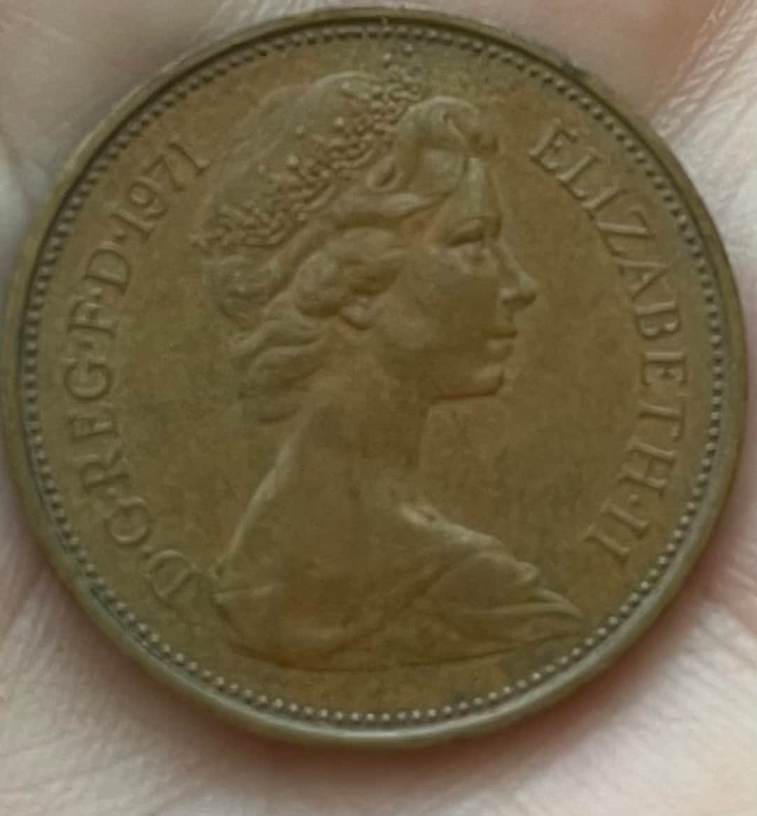 2 New Pence 1971, RARE, Elizabeth Ll , D.G.REG.F.D. COINS - Etsy
