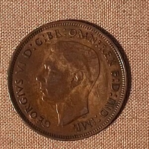 Coin Collectible One Penny 1945,u.k,georgivs VI - Etsy