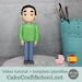 Fondant Man Cake Topper Video Tutorial With Templates (PDF) - Etsy