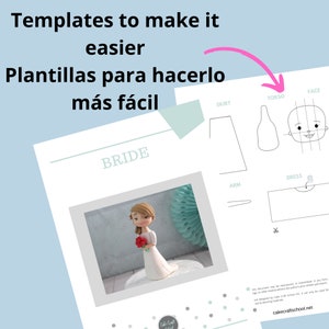 Fondant Bride Cake Topper Step by Step Tutorial With Templates - Etsy