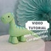 Fondant Dinosaur Cake Topper Video Tutorial With Printable Templates - Etsy
