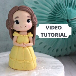 Fondant Princess Cake Topper Step by Step Video Tutorial With | Etsy