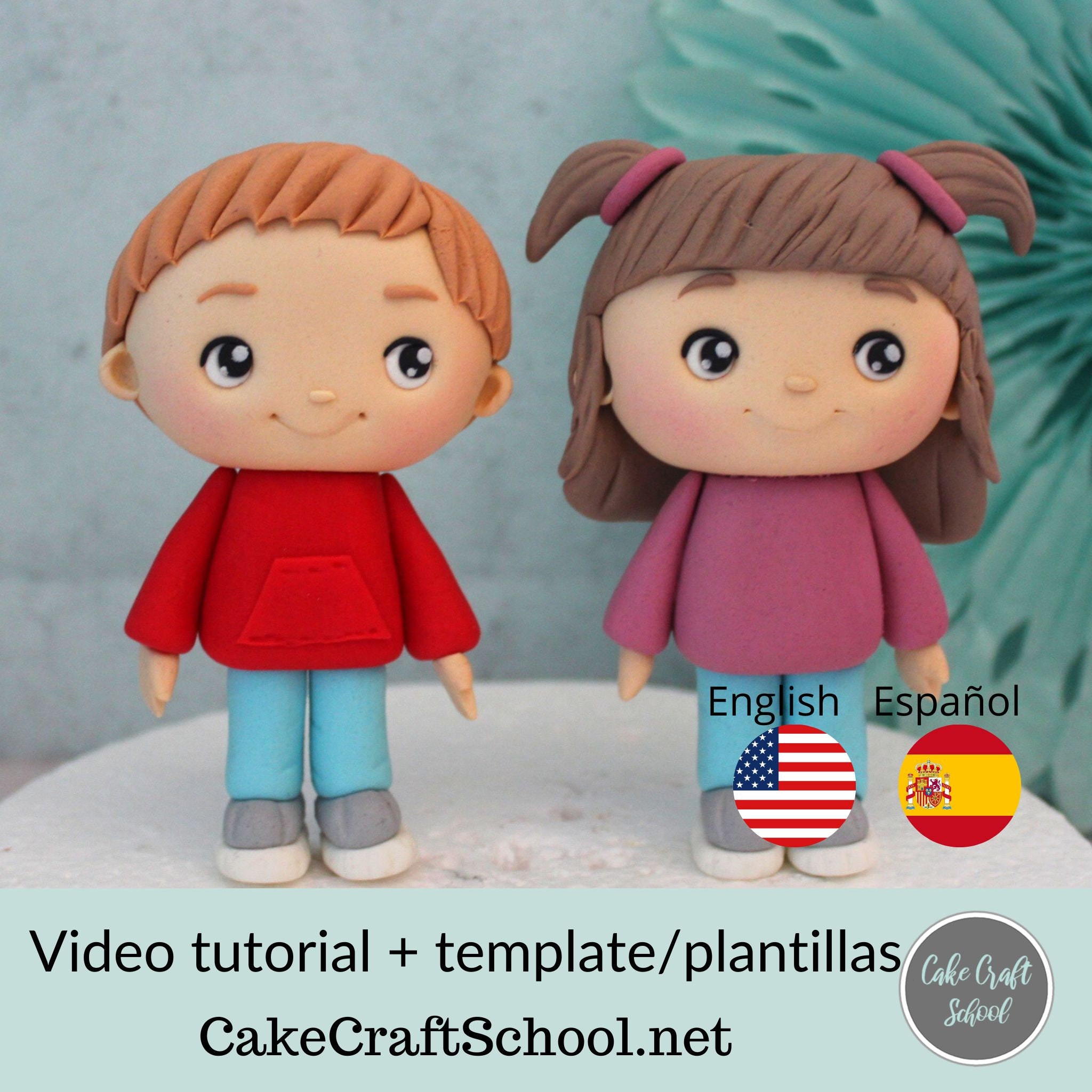 Fondant Kids Cake Topper Videotutorial - Fondant Children Step by Step ...