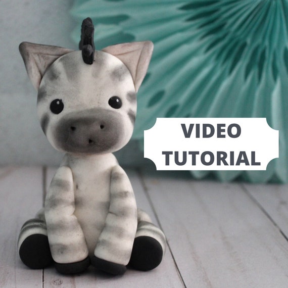 Fondant Zebra Cake Topper Video Tutorial Step by Step With | Etsy