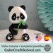 Fondant Panda Cake Topper Tutorial With Templates Panda Bear Fondant ...