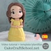 Fondant Princess Cake Topper Step by Step Video Tutorial With Template ...