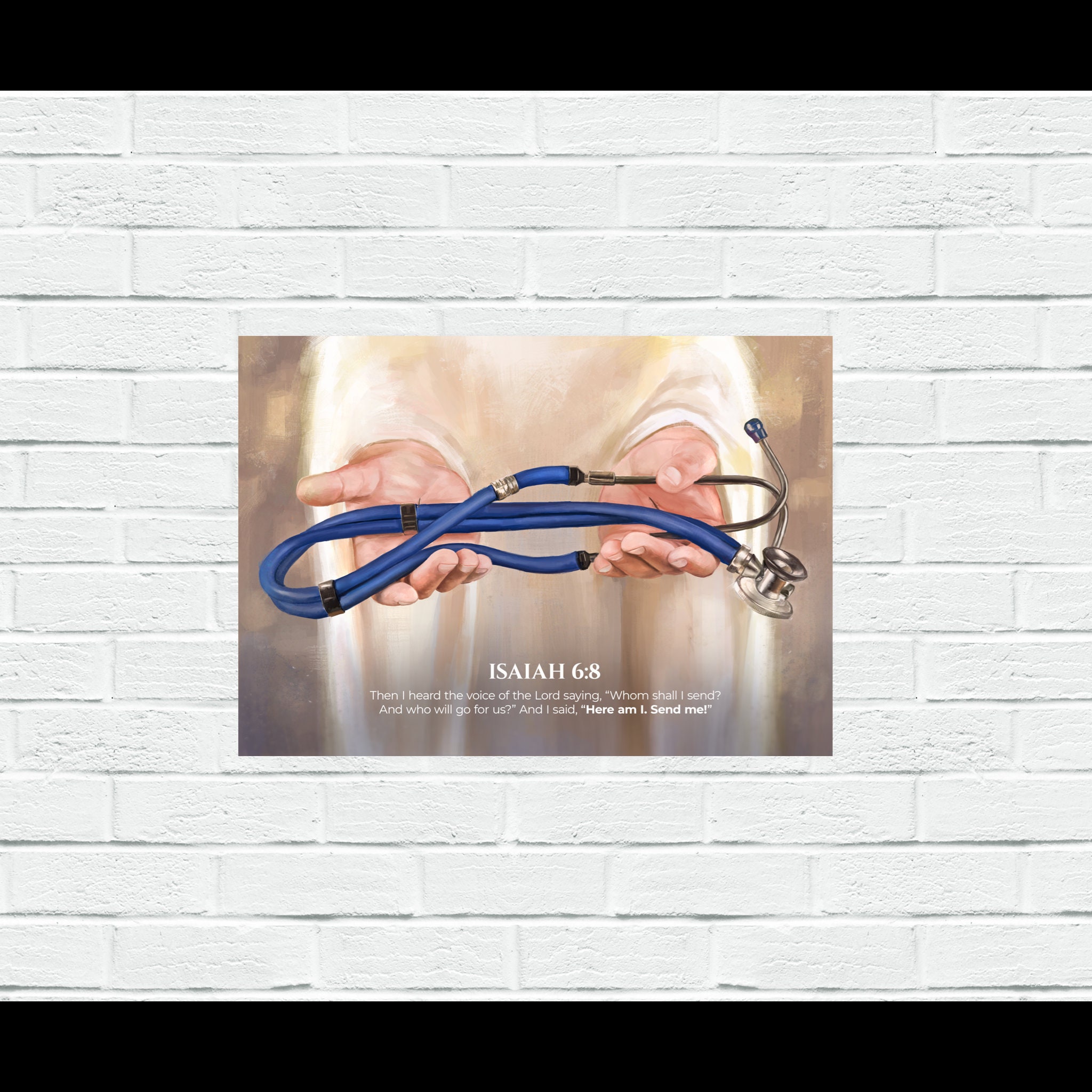 Poster: Jesus and Stethoscope, Christian Medical, Christian Nurse ...