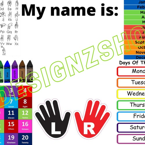 Pre-k 1st Grade Learning Pillow Template PNG Download | Etsy