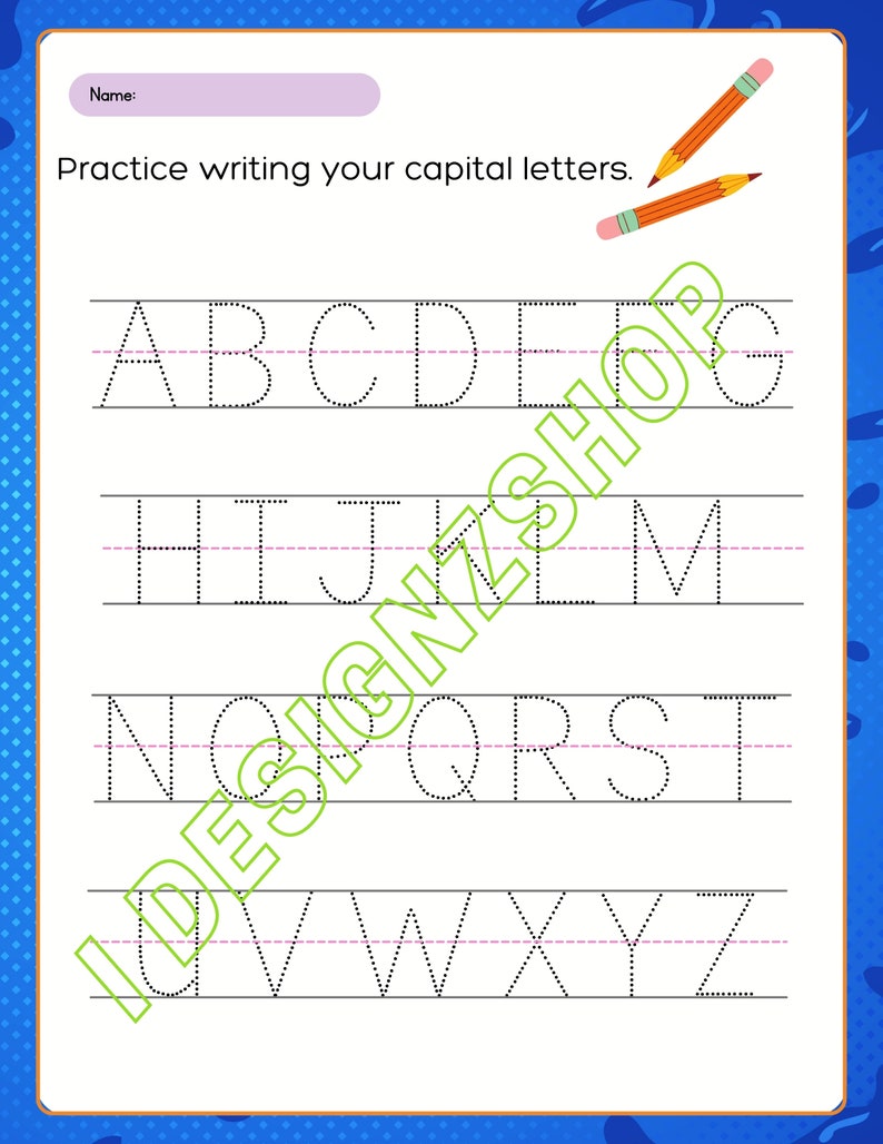 Tracing Templates ABC and Numbers 1 to 50 - Etsy