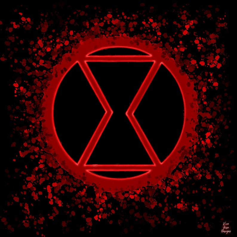 Black Widow Logo Digital Art - Etsy