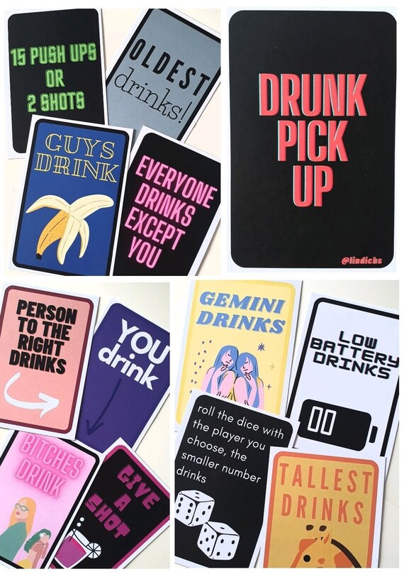 Drunk Pick up Drinking Game | Etsy
