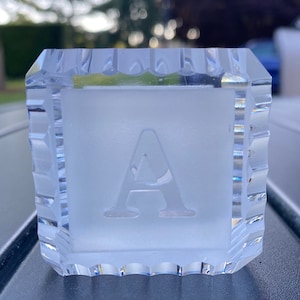 Waterford Crystal Alphabet Block Babies Room Decor Child Decor - Etsy