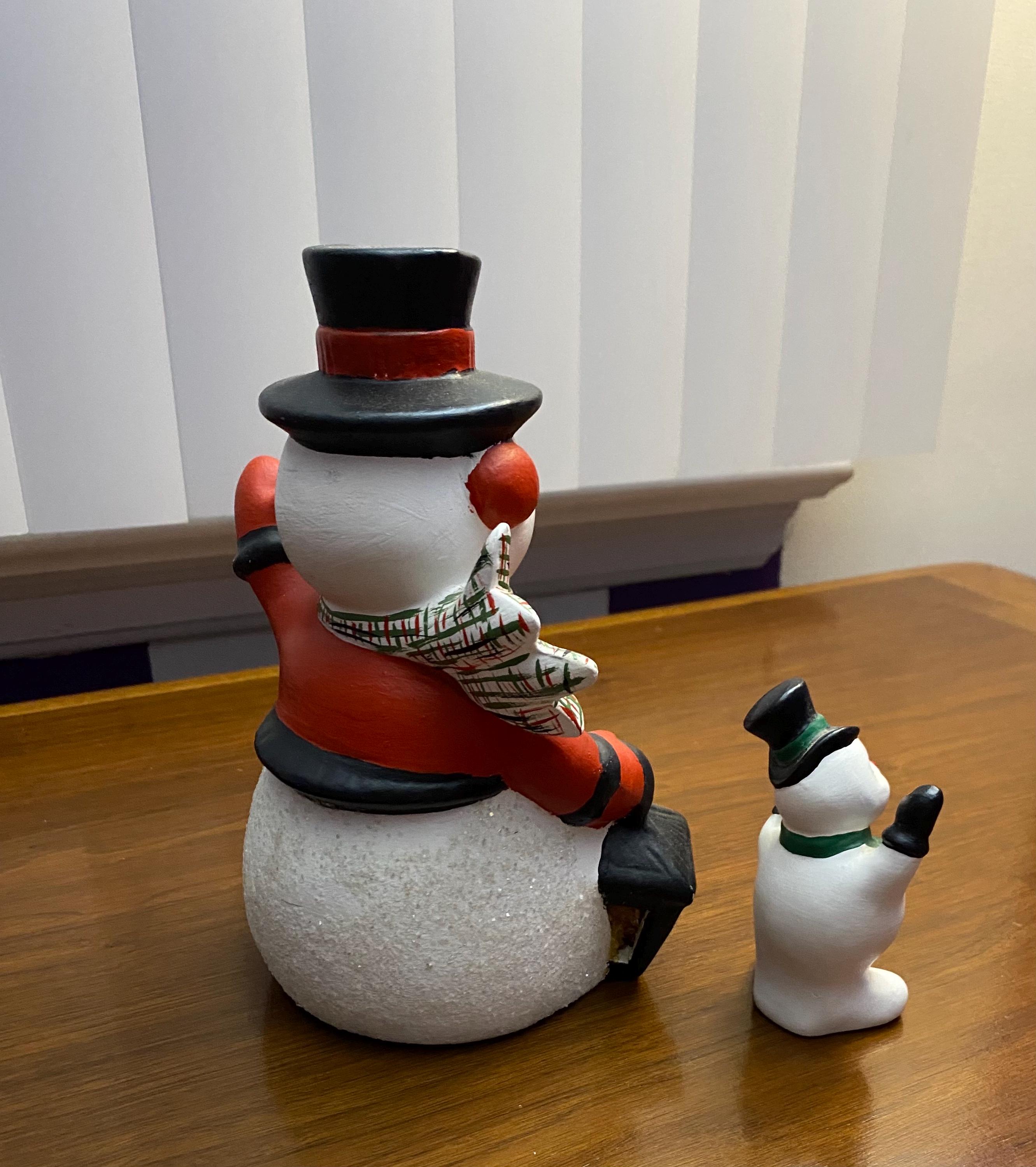 Vintage Snowmen Ceramic 2 Frosty Waving Snowmen, Seasonal Decor - Etsy
