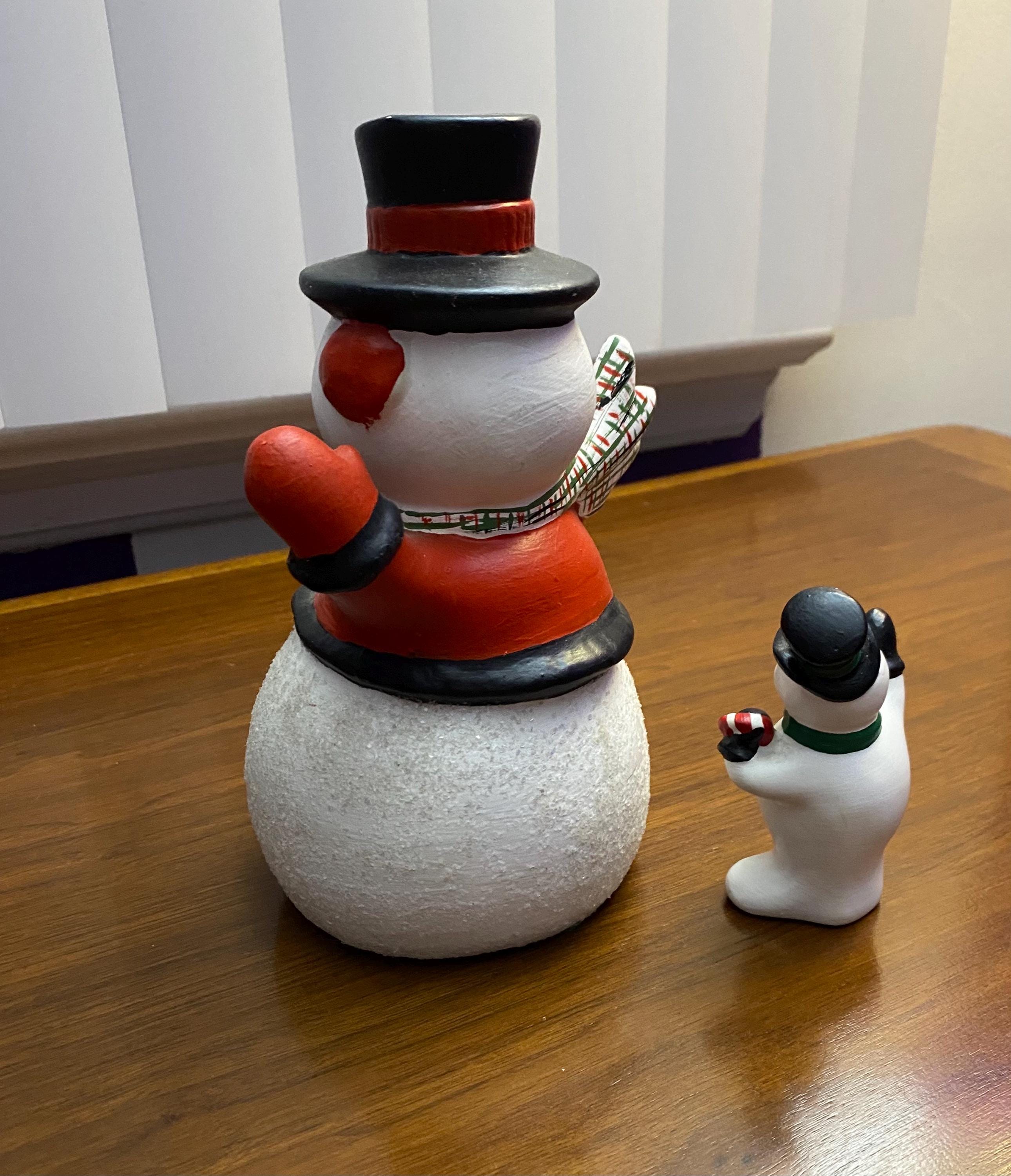 Vintage Snowmen Ceramic 2 Frosty Waving Snowmen, Seasonal Decor - Etsy