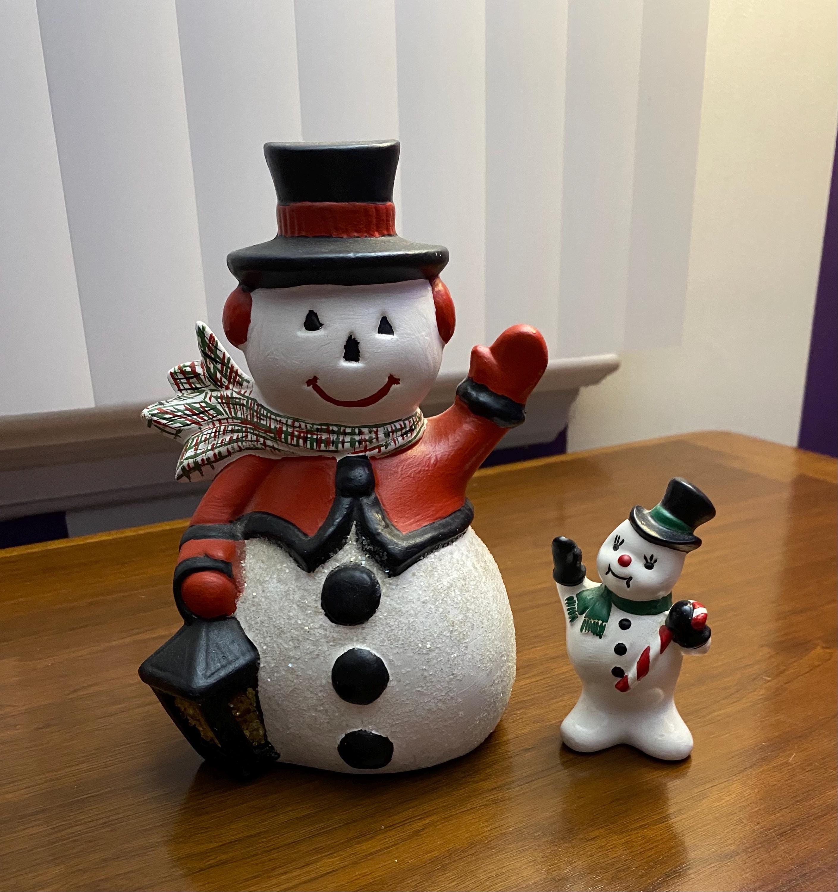 Vintage Snowmen Ceramic 2 Frosty Waving Snowmen, Seasonal Decor - Etsy