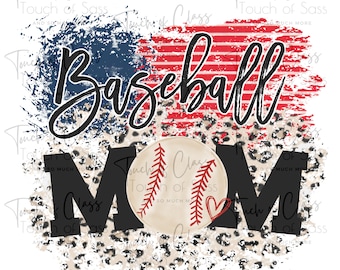 Retro Baseball Mom Red White Blue Sublimation Design Download - Etsy