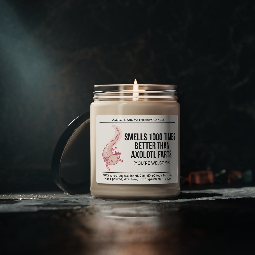 Axolotl Gifts, Funny Axolotl Candle, Cute Axolotl Fun Pet Mom Gift ...