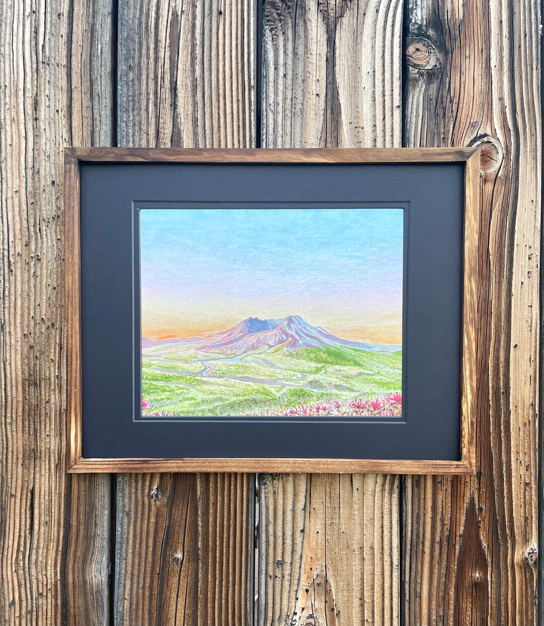 Mount Saint Helens - Original Landscape Drawing - Etsy