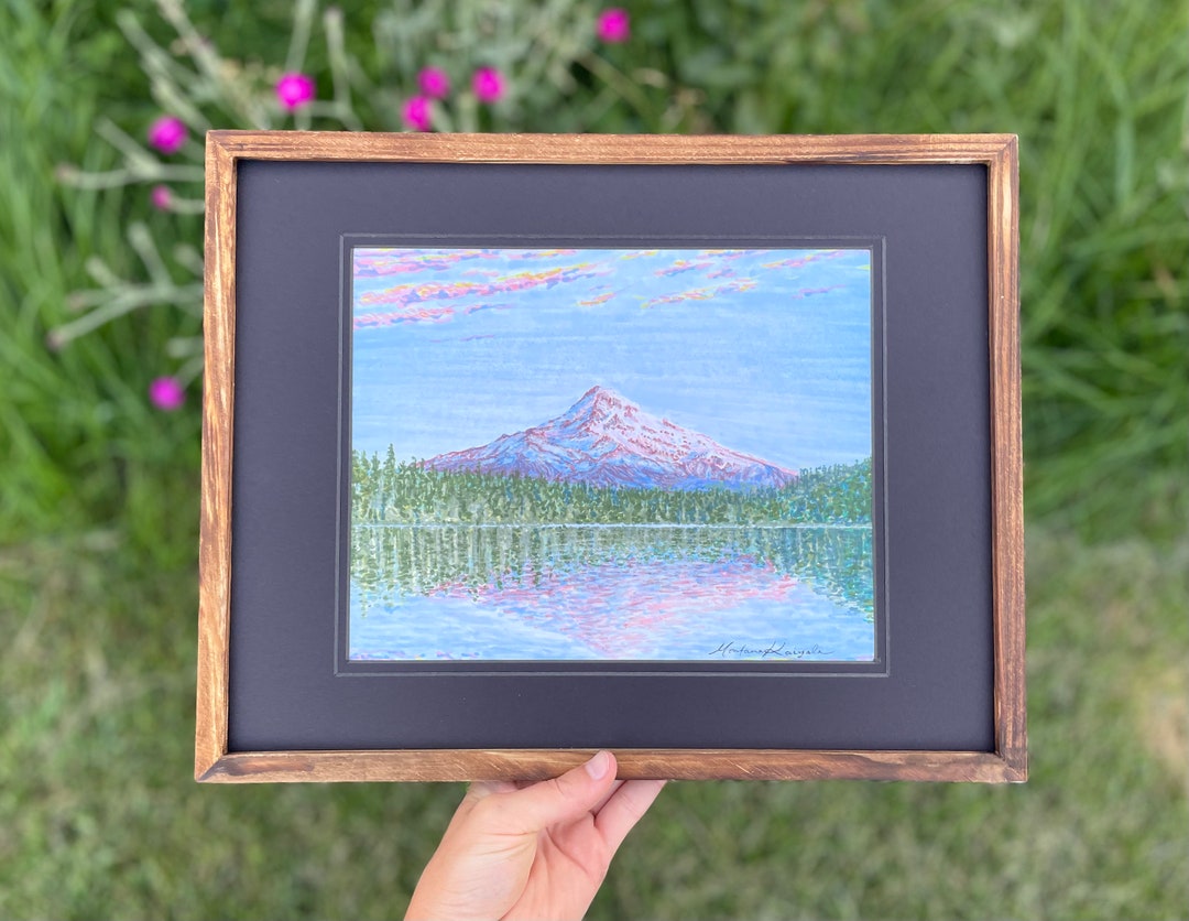 Mount Hood - Original Landscape Drawing - Etsy