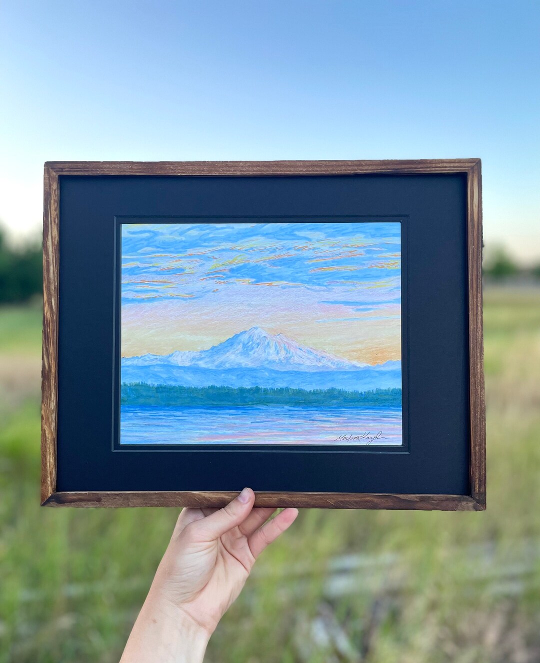 Mount Baker - Original Landscape Drawing - Etsy