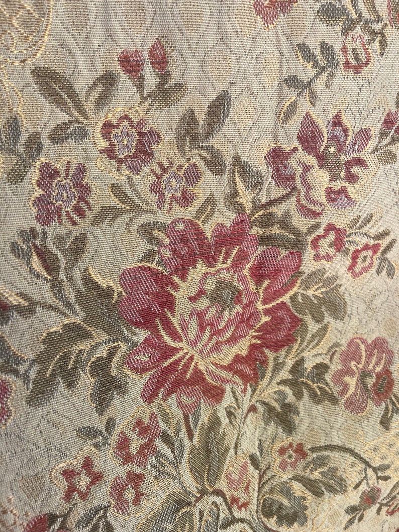 English Vintage Damask Curtains - Etsy