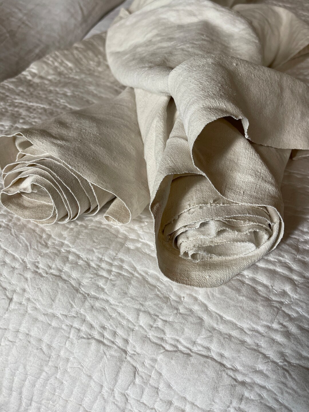 French Antique Linen Fabric - Etsy