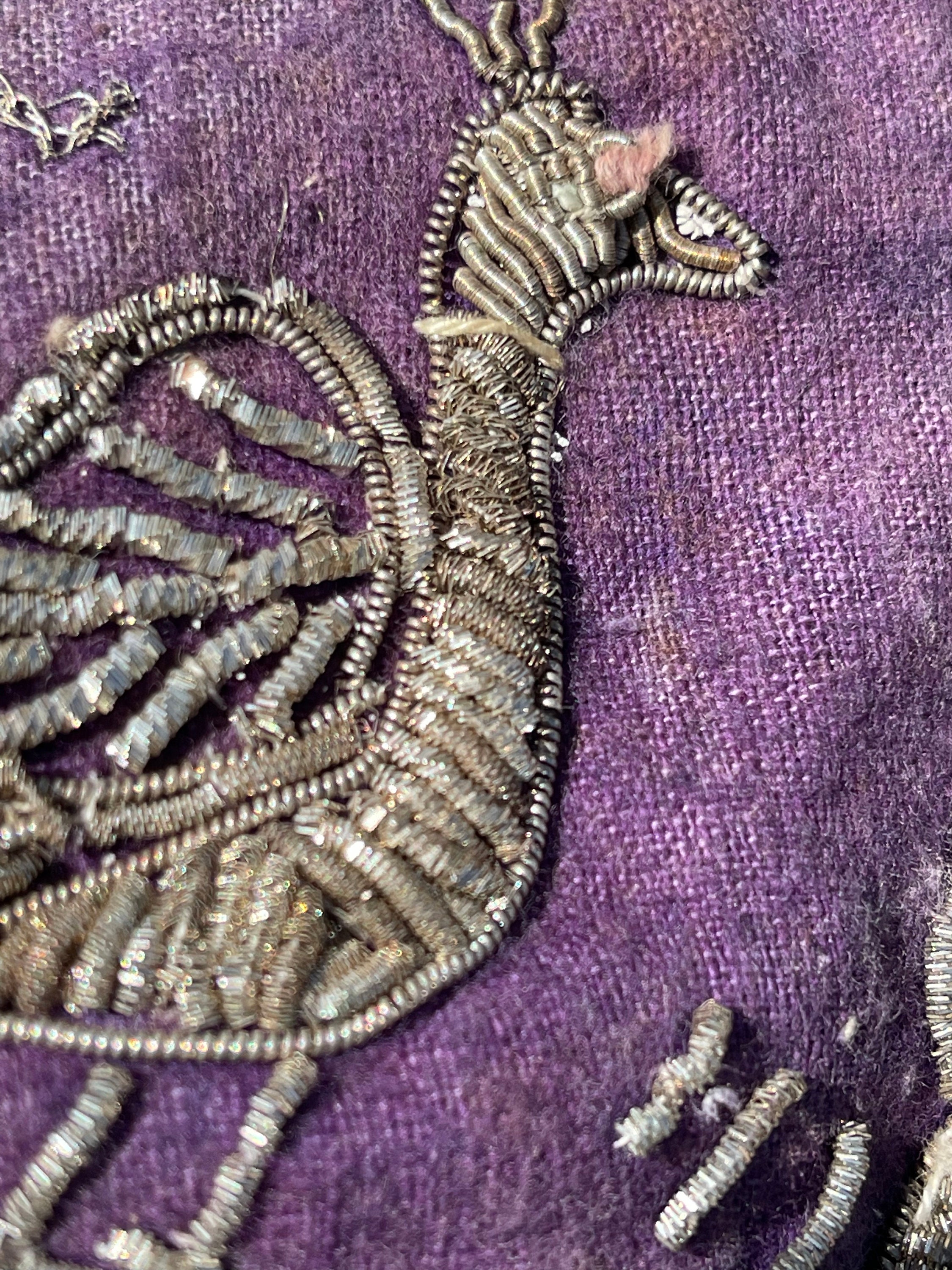 Antique Silver Thread Embroidery - Etsy