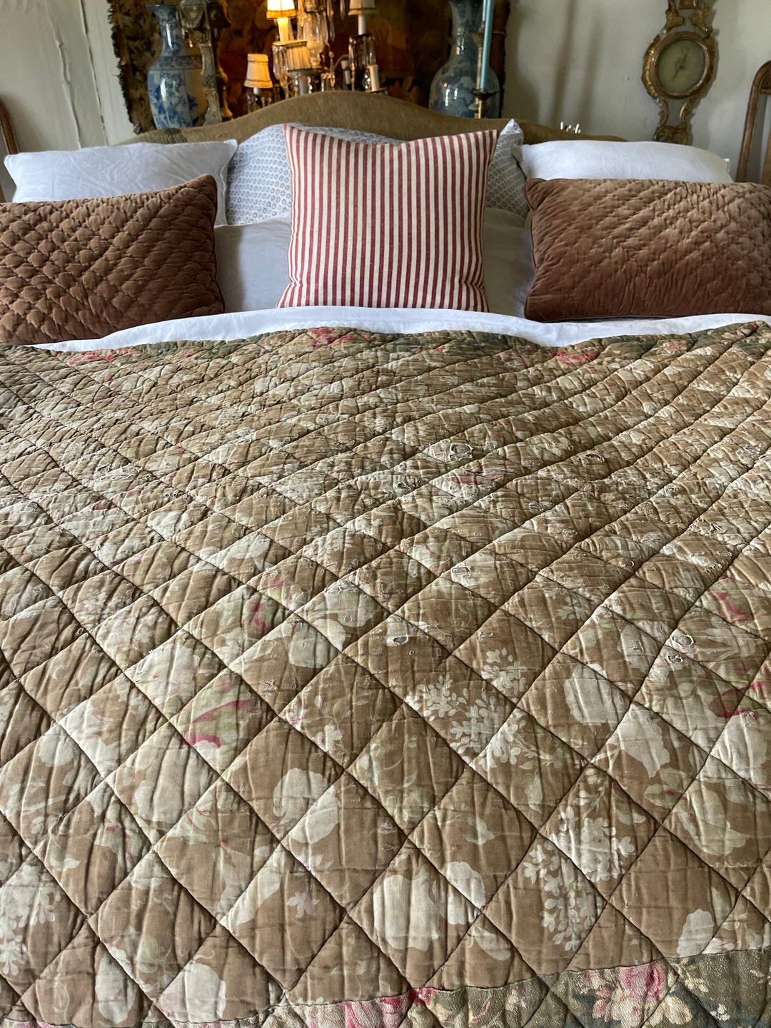 French 19 Th C Antique Boutis Floral Design - Etsy