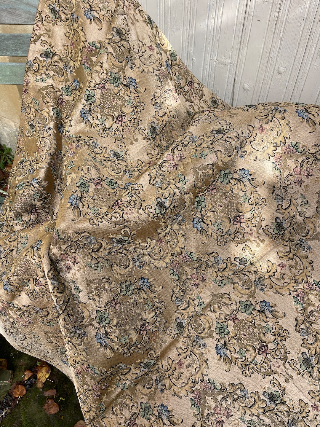 Vintage French Damask Fabric - Etsy