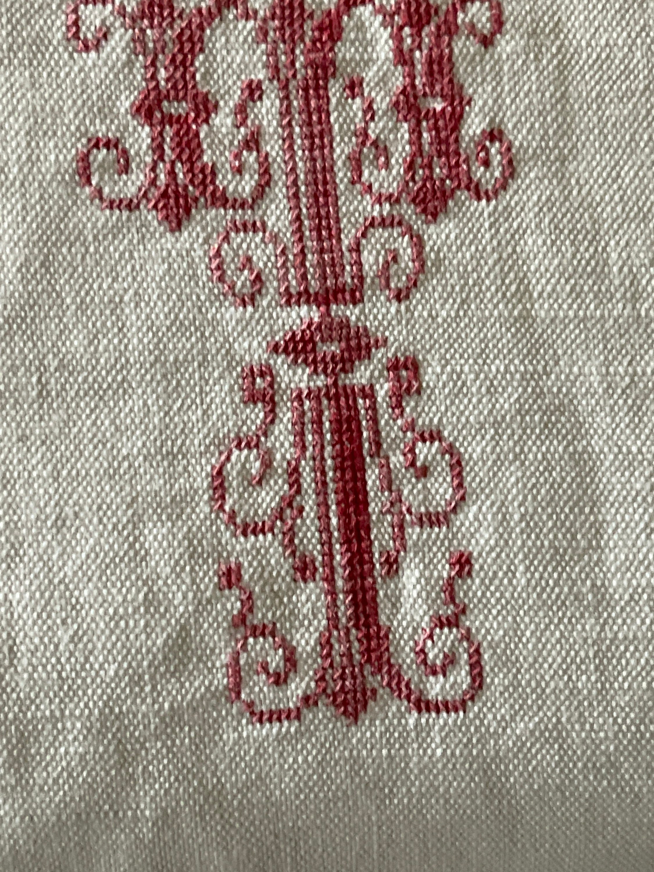 Funda de cama francesa antigua de lino con iniciales MT - Etsy España