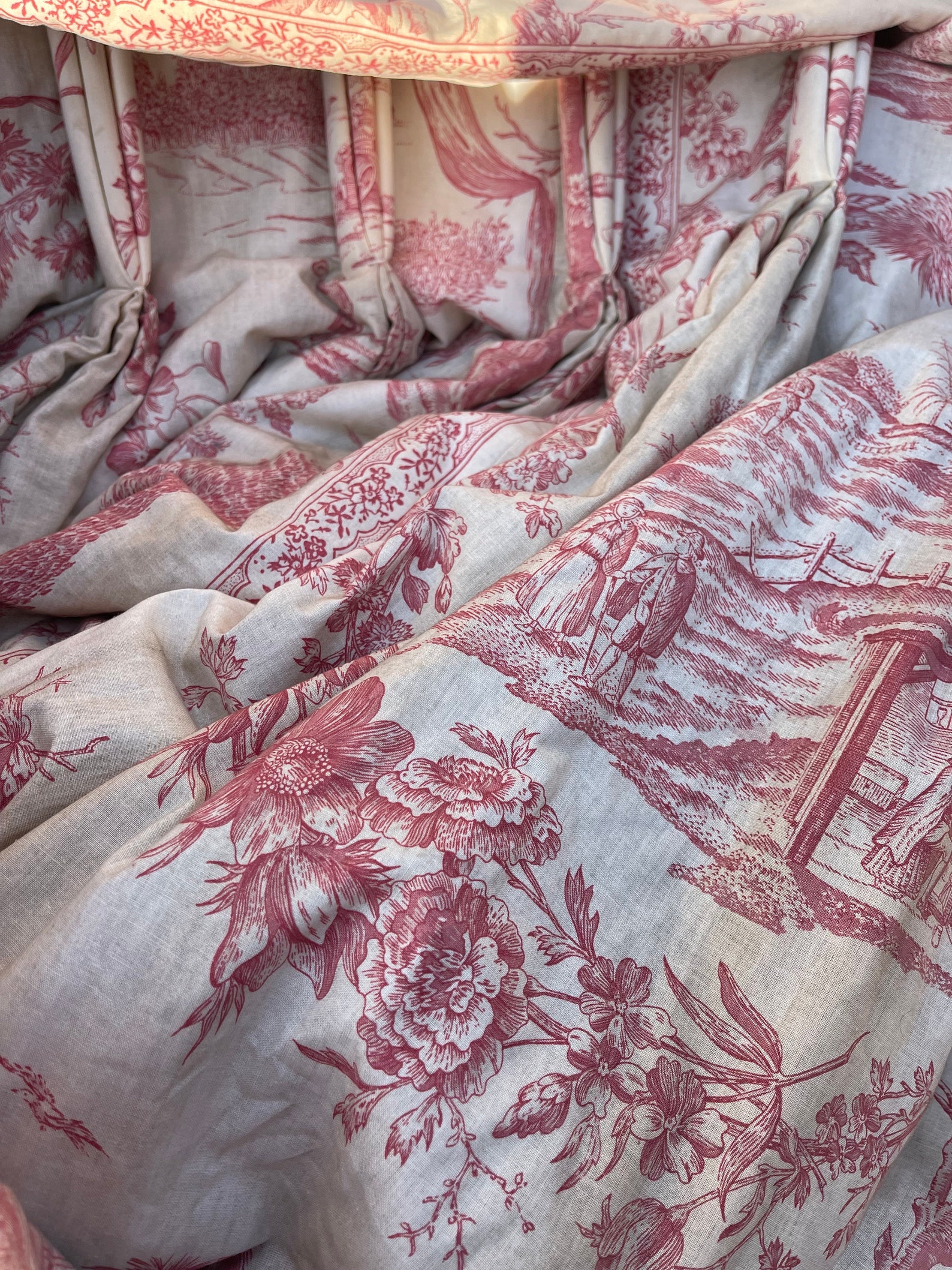 Heavy Chateau Toile De Jouy Interlined Curtains , - Etsy
