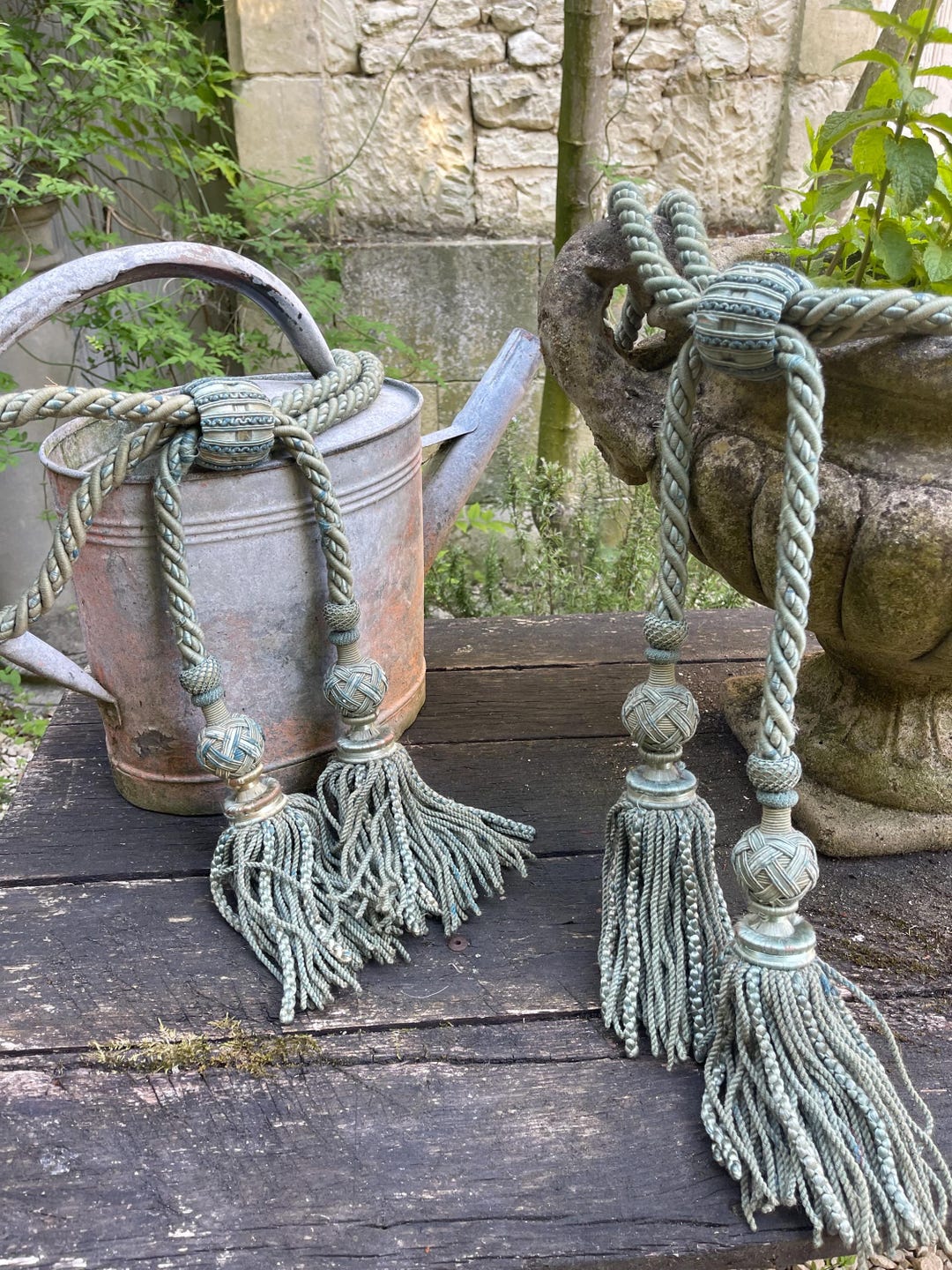Antique 19 Th C French Curtain Tie Backs With Tassels - Etsy