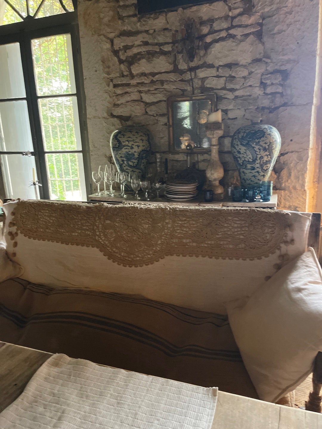 French Hand Crocheted Sofa Back - Etsy