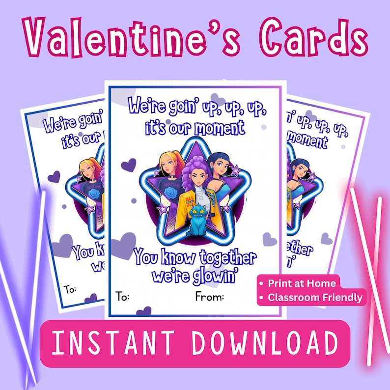 Printable Valentine's Day Cards for Kids - A Glow Colorful Design ...