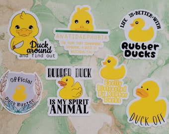 Cool Duck Sticker, Yellow Duck Sticker, Rubber Duck Sticker, Duck ...